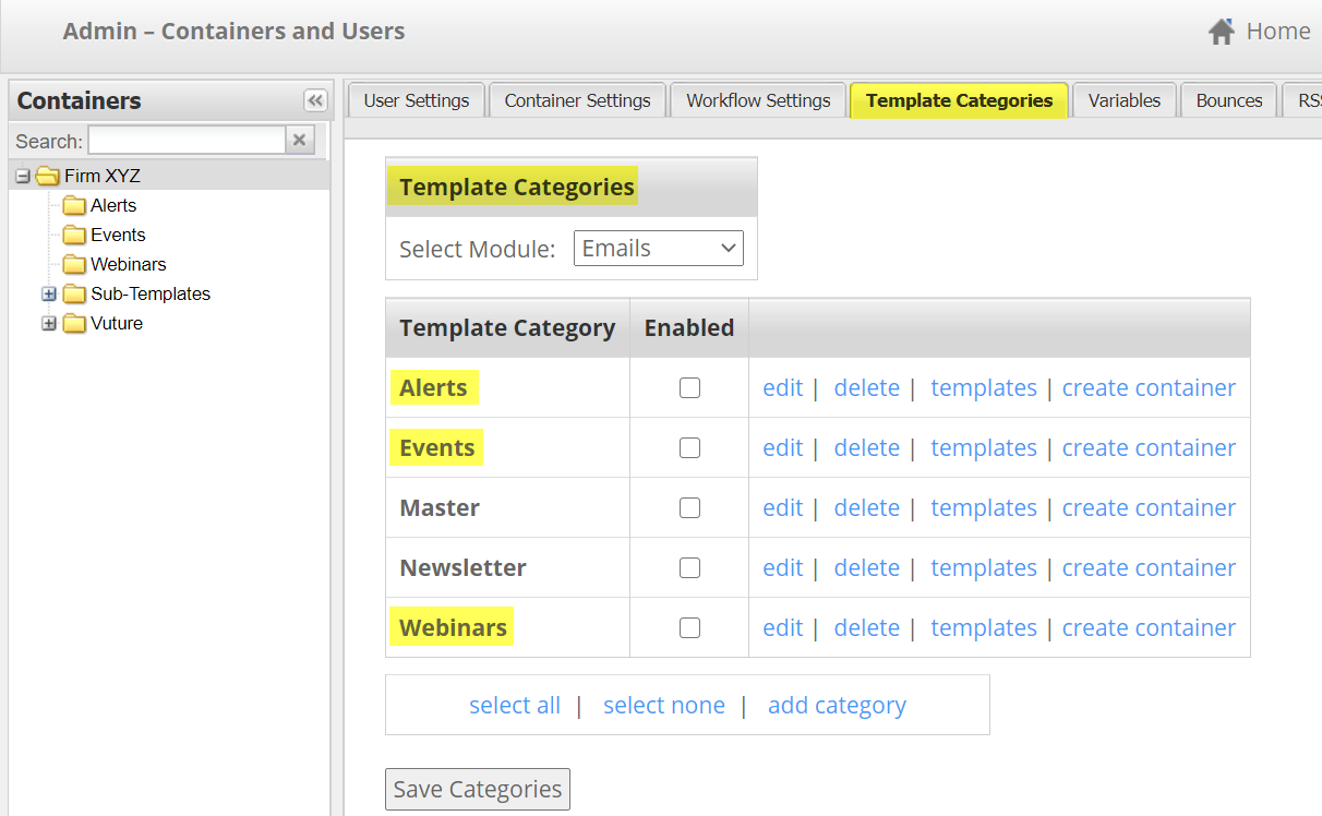 Updating your Container Structure